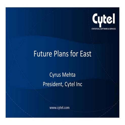 Eugm 2012 mehta - future plans for east - 2012 eugm | PPT