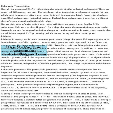 Eukaryotic TranscriptionOverall, the process of RNA synthesis in e.pdf