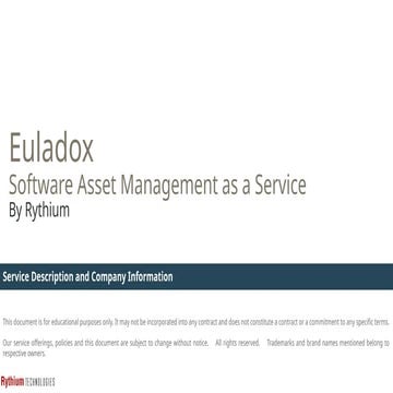 Euladox SAM as a Service presentation deck | PPTX
