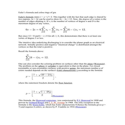 Introduction to Euler's Formula - Slideshow | PPTX