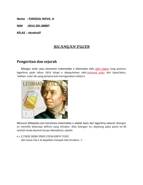 Bilangan e | PDF