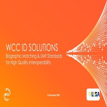 Eu LISA Roundtable 2020 - Biographic Matching and UMF Standards for High Quality ...