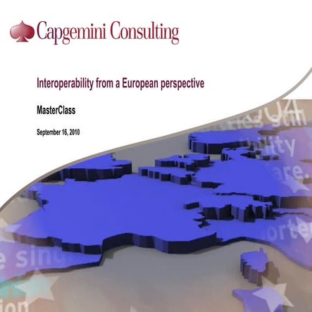 EU Masterclass Capgemini Interoperability In Europe | PDF