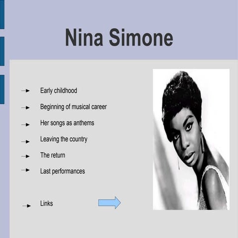 Nina Simone's early life and musical career as a civil rights activist ...