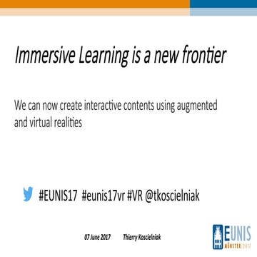 Immersive Learning is a new frontier | PPT