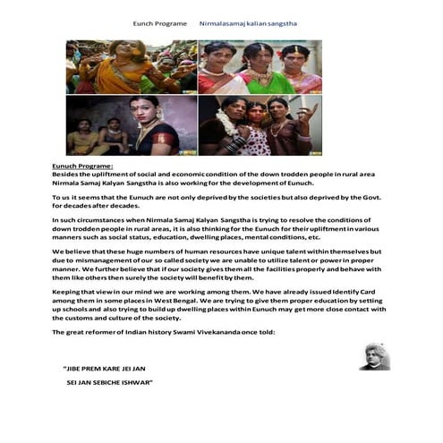 Eunuch programe nsks | DOCX