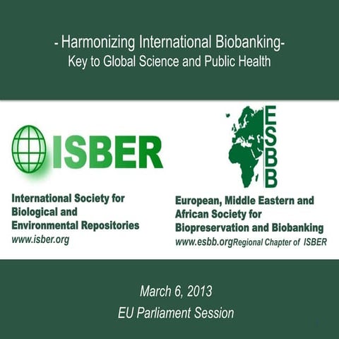 Harmonizing International Biobanking | PPTX