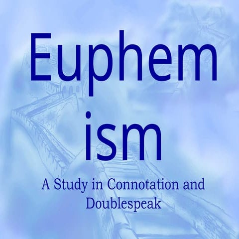 Euphemism in the Stylistic subject for EM | PPT