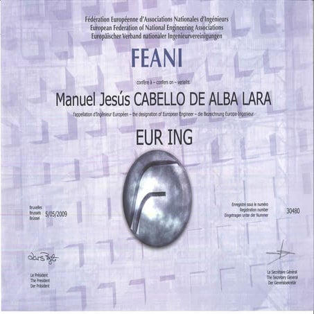 European Engineer.Eur-Ing | PPT