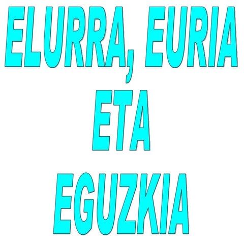 Euria, elurra eta eguzkia | PPT