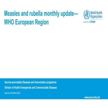 Measles and rubella monthly update—WHO European Region | PPT