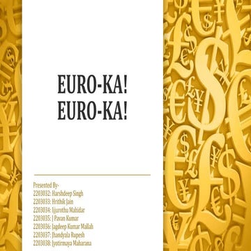 History of the Euro Currency and its significance, challanges | PPTX