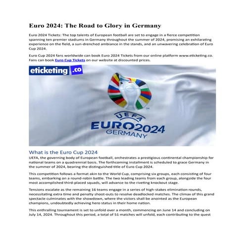 The 2024 UEFA European Football Championship, | PPTX