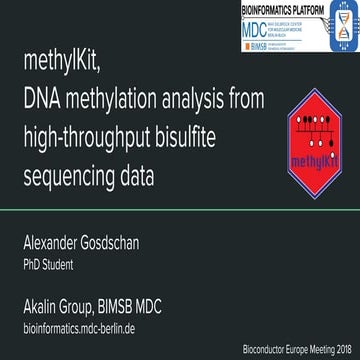EuroBioc 2018 - metyhlKit overview | PDF