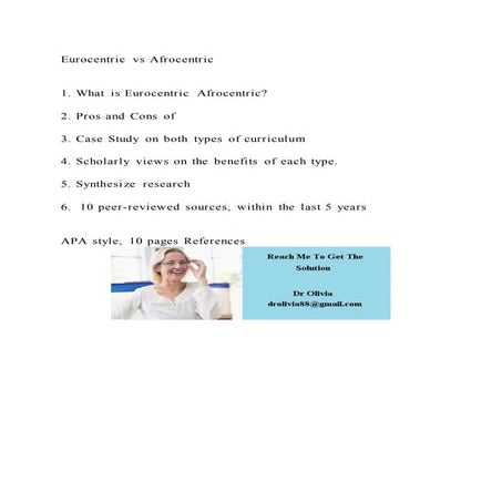 Eurocentric vs Afrocentric1. What is Eurocentric Afrocentric | DOCX