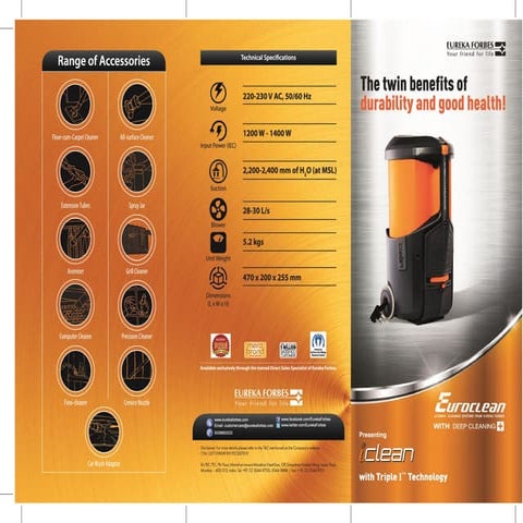 Euroclean i Clean Vacuum Cleaner | PDF