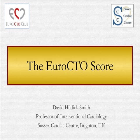 The Euro CTO Score – Comparison with existing scores | PPT