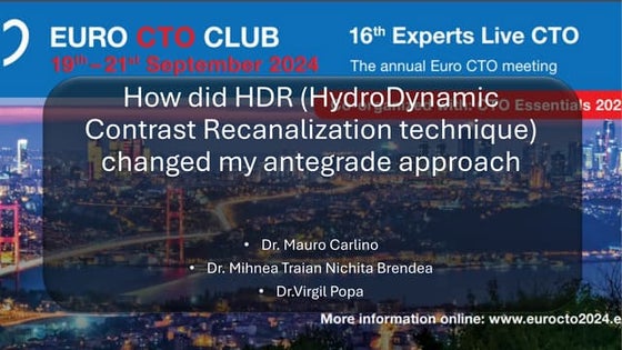 39 year old patient with mid-LAD CTO – successful IVUS-guided puncture ...