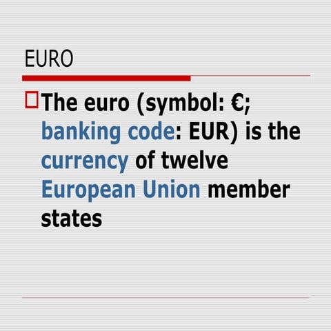 Euro currency | PPT