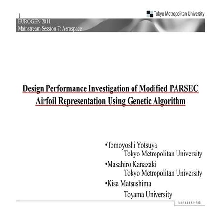 DESIGN PERFORMANCE INVESTIGATION OF MODIFIED PARSEC AIRFOIL ...