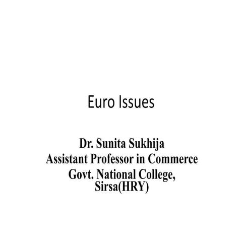 Euro issues | PPTX