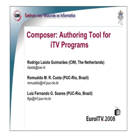 Composer: Authoring Tool for iTV Programs | PDF