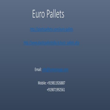 Euro pallets | PPT