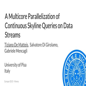 A Multicore Parallelization Of Continuous Skyline Queries On Data Streams Ppt 1076