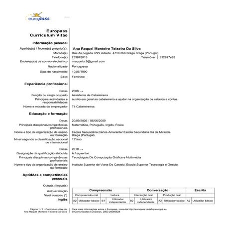 Europass cv 8043 raquel | DOC