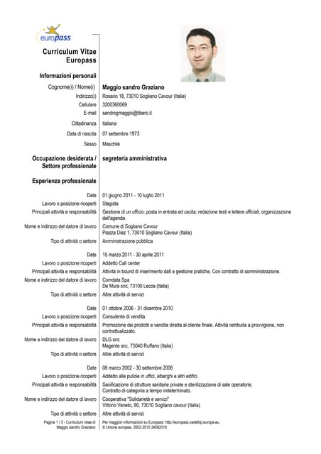 Curriculum Vitae,Stefano Amodio. | PDF