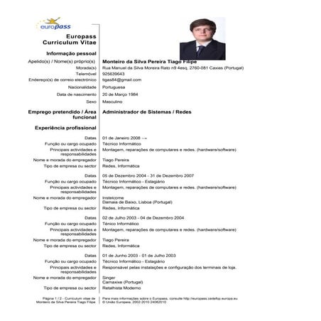 Europass Cv | PDF