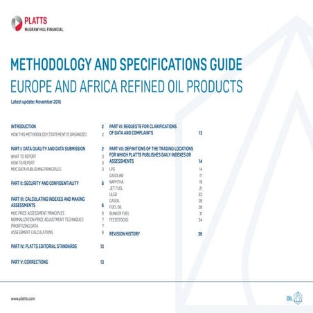 Europe africa-refined-products-methodology Platts | PDF