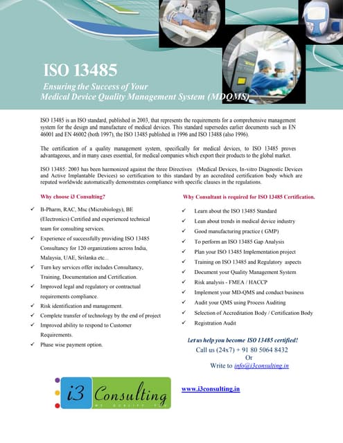 ISO 13485 | ISO 13485 Training | ISO 13485 AWARENESS TRAINING | DOCX