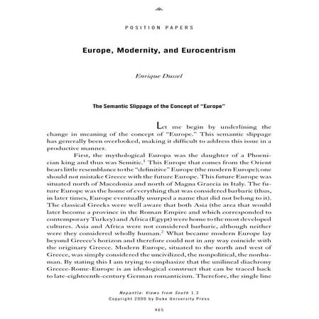 Europe modernity-and-eurocentrism | PDF