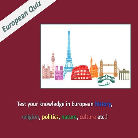 e-quiz about Europe | PPTX