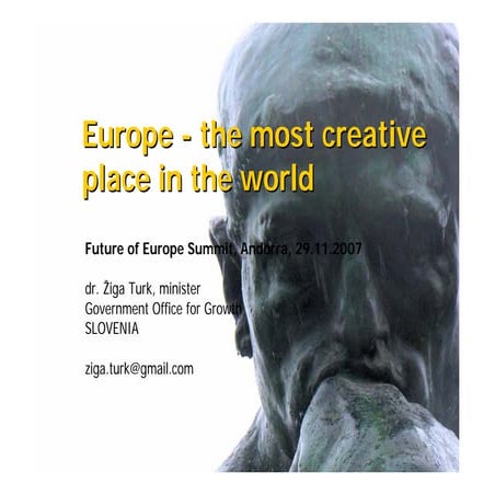 Lisbon Strategy 2.1: Europe - the most creative economy in the world ...
