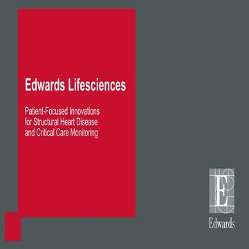 Edwards Lifesciences Presentation | PDF