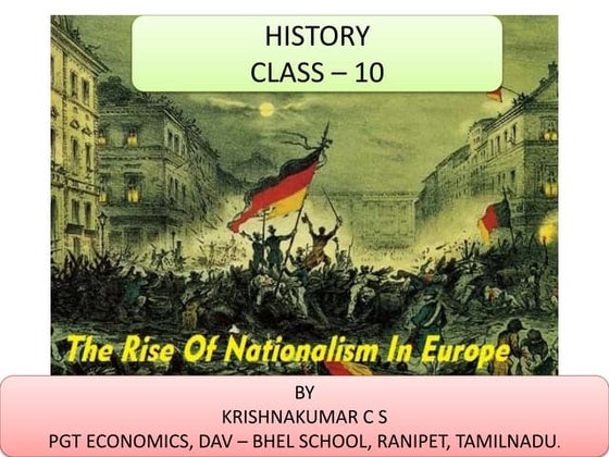 Social Science History Chap1 The Rise of Nationalism in Europe Class 10 ...
