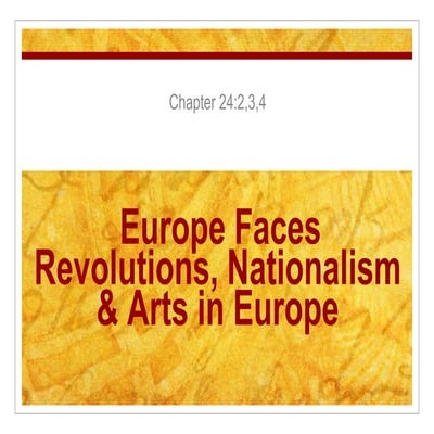 Europe Chapter 24 (Revolutions, Nationalism, Art) | PPT