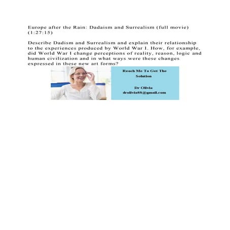 Europe after the Rain Dadaism and Surrealism (full movie) (12715).docx