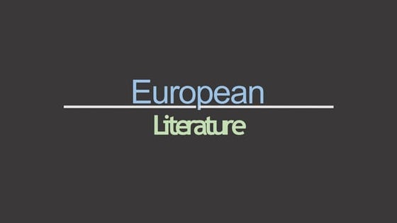 21st-European-Literature for grade 11 humss | PDF