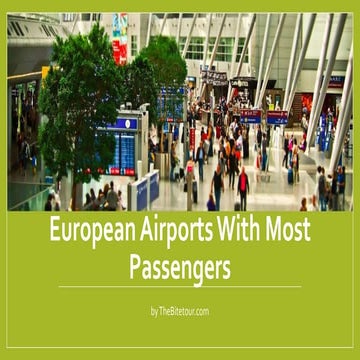 European airports with most passengers | PPTX