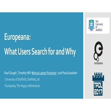 Europeana: What Users Search For and Why | PPTX