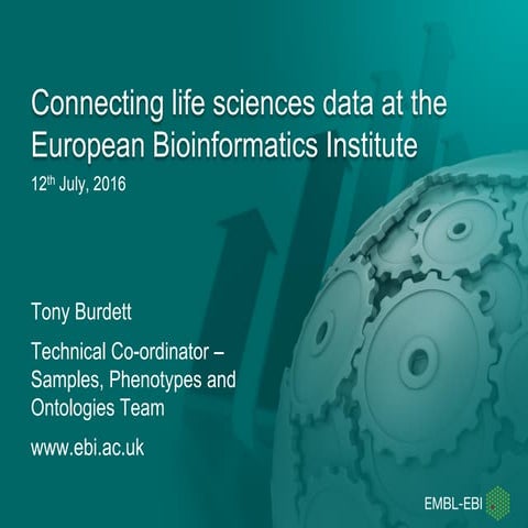 Connecting Life Sciences Data At The European Bioinformatics Institute