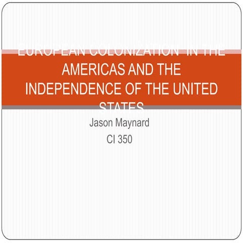 European colonization in the americas | PPT