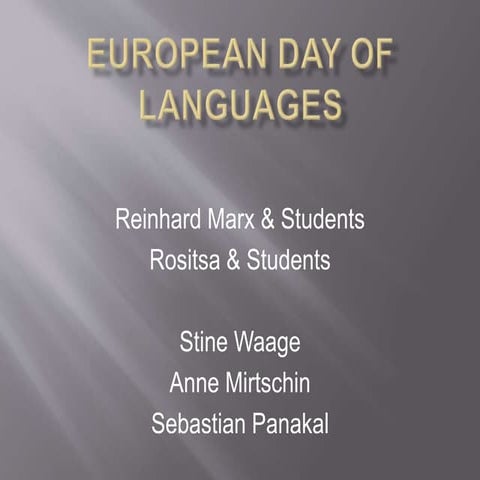 European day of languages | PPTX