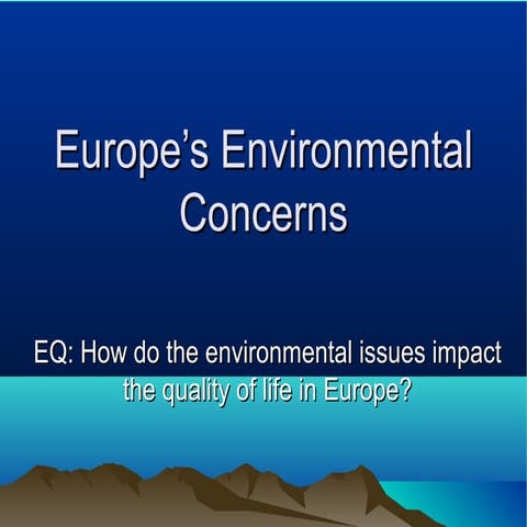 European environmental issues | PPT