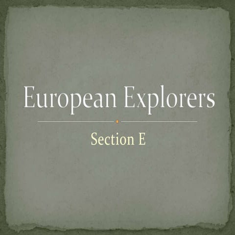 European Explorers in Texas | PPTX