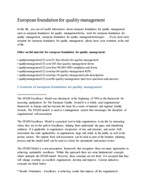 Global quality management | PDF