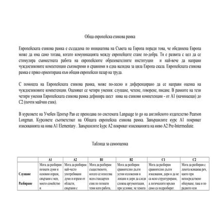 European framework -_table | DOC